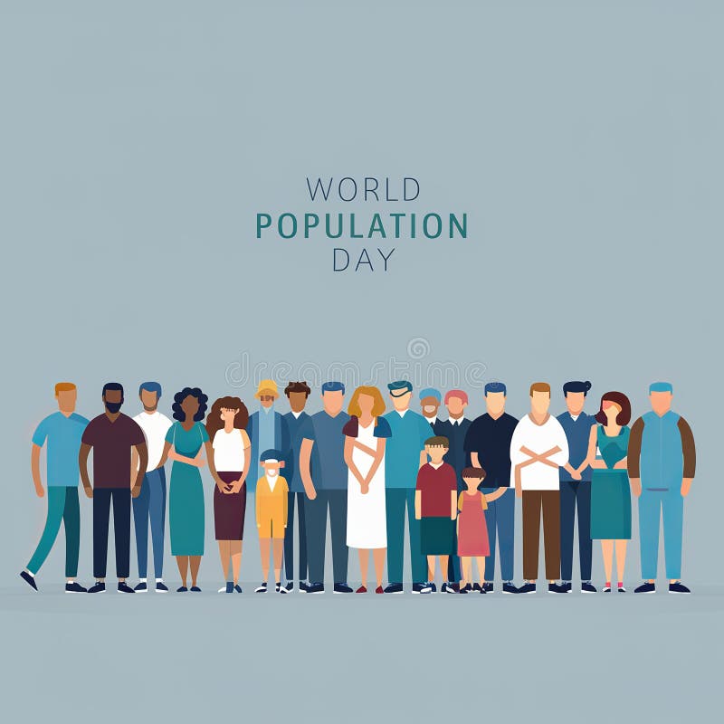 Illustration of World Population Day Concept, 11July. Explosion of ...