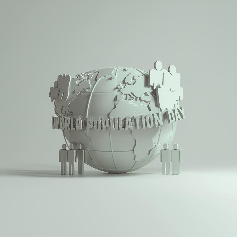 Illustration of World Population Day Concept, 11July. Explosion of ...