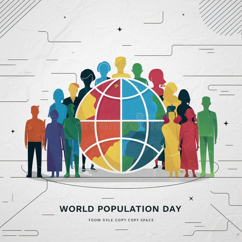 Illustration of World Population Day Concept, 11July. Explosion of ...
