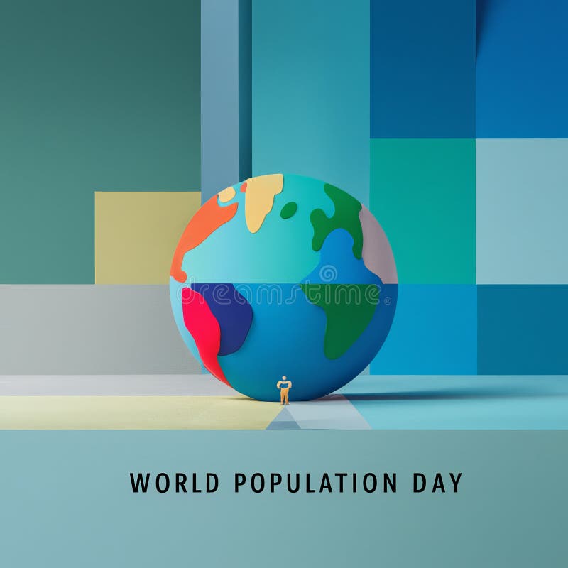 Illustration of World Population Day Concept, 11July. Explosion of ...