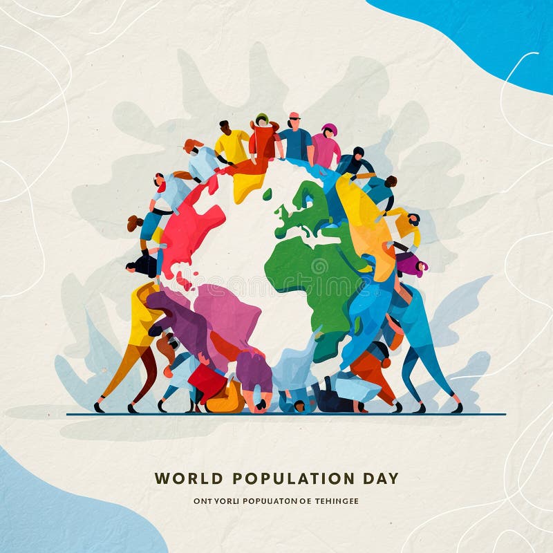 Illustration of World Population Day Concept, 11July. Explosion of ...
