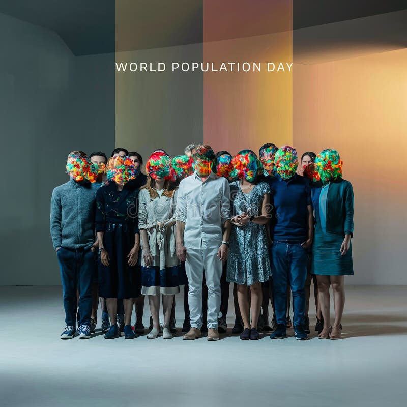 Illustration of World Population Day Concept, 11July. Explosion of ...