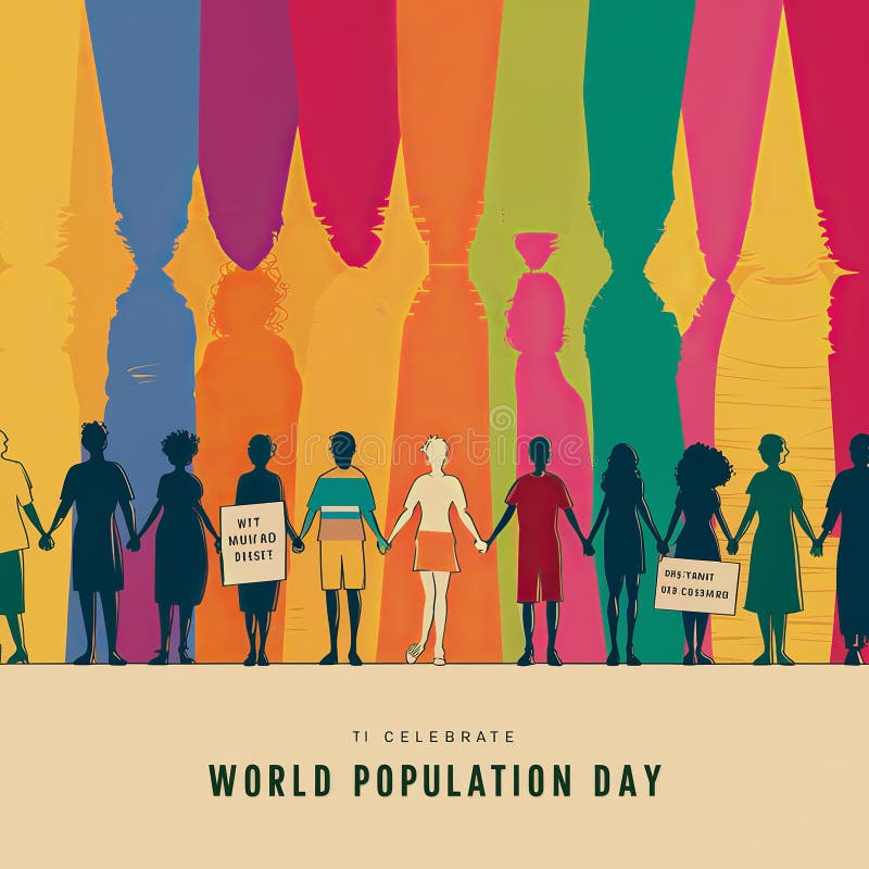 Illustration of World Population Day Concept, 11July. Explosion of ...