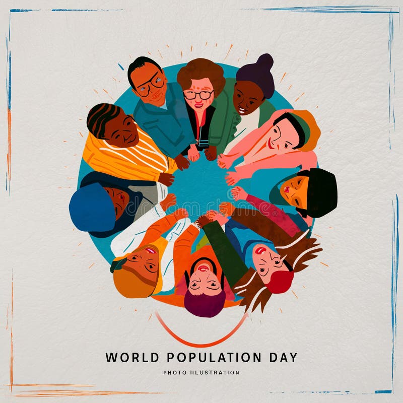 Illustration of World Population Day Concept, 11July. Explosion of ...