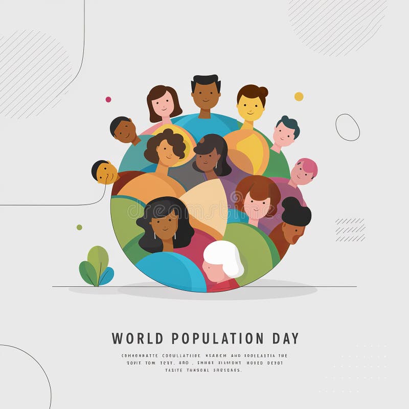 Illustration of World Population Day Concept, 11July. Explosion of ...