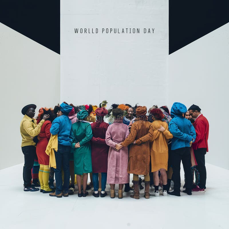 Illustration of World Population Day Concept, 11July. Explosion of ...