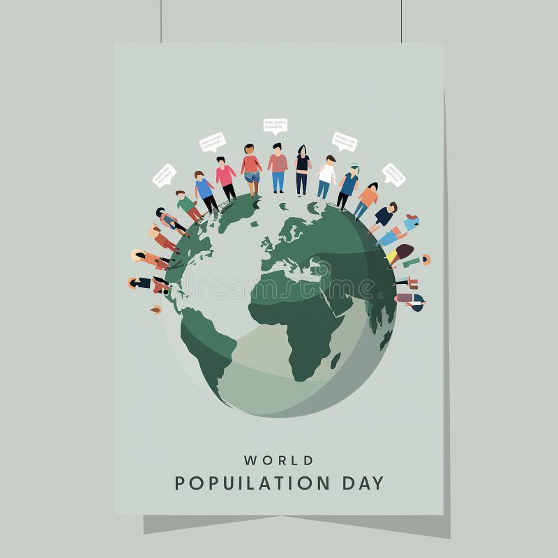 Illustration of World Population Day Concept, 11July. Explosion of ...