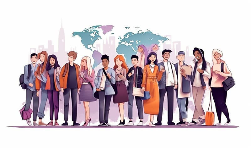 Illustration of World Students Day or International Students Day. Ai ...