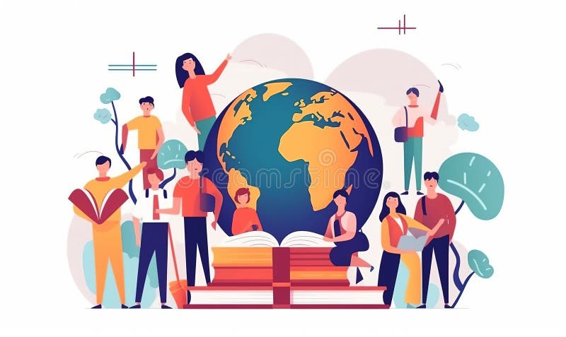 Illustration of World Students Day or International Students Day. Ai ...