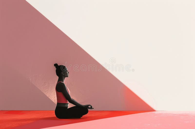 Illustration of World Yoga Day. Person Sitting and Standing in Yoga ...