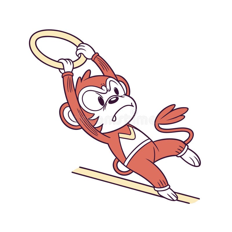 Illustration of Worn Monkey after Gymnastics Stock Illustration ...