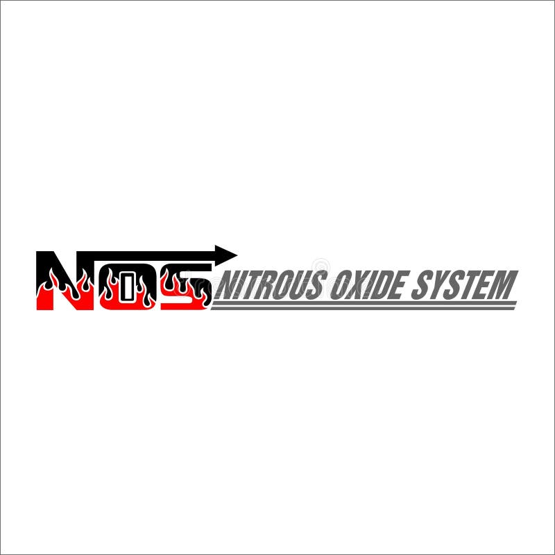 Illustration of the Writing NOS Stands for Nitrous Oxide System Stock ...