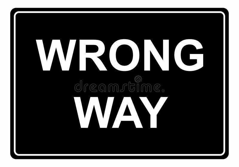 Wrong way sign stock illustration. Illustration of road - 188654246