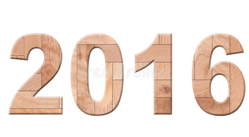 Illustration of 2016 Year on White Stock Illustration - Illustration of ...