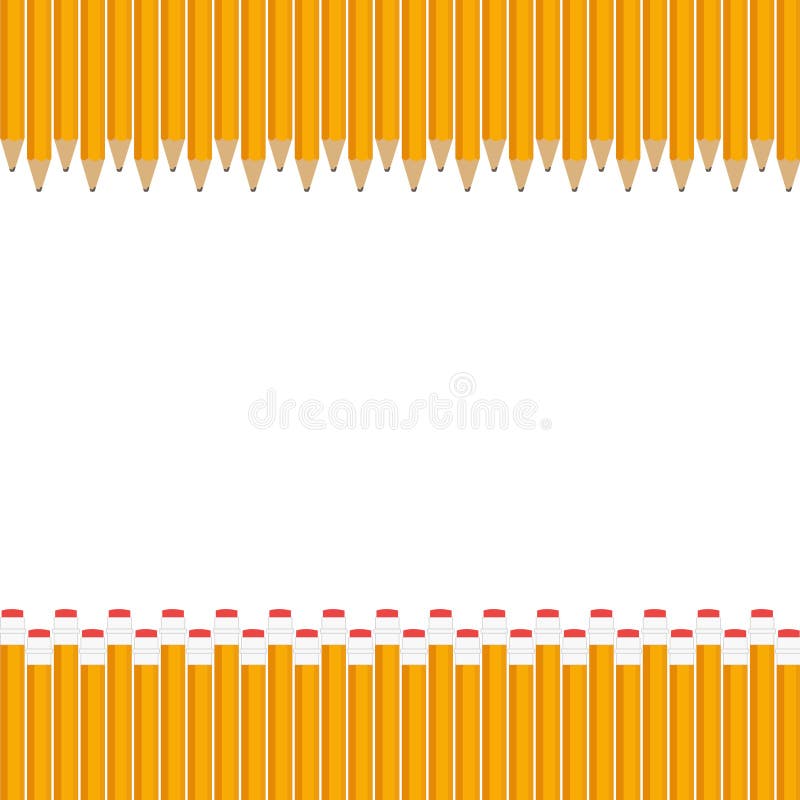 Illustration Yellow 2B Pencil School Border Stock Illustration ...