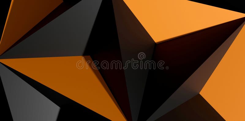 Yellow and Black Triangle Geometric Abstract Stock Illustration ...