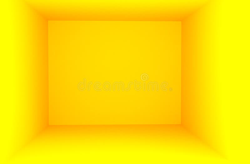 Illustration of a Yellow Cube with Walls Stock Image - Image of style ...