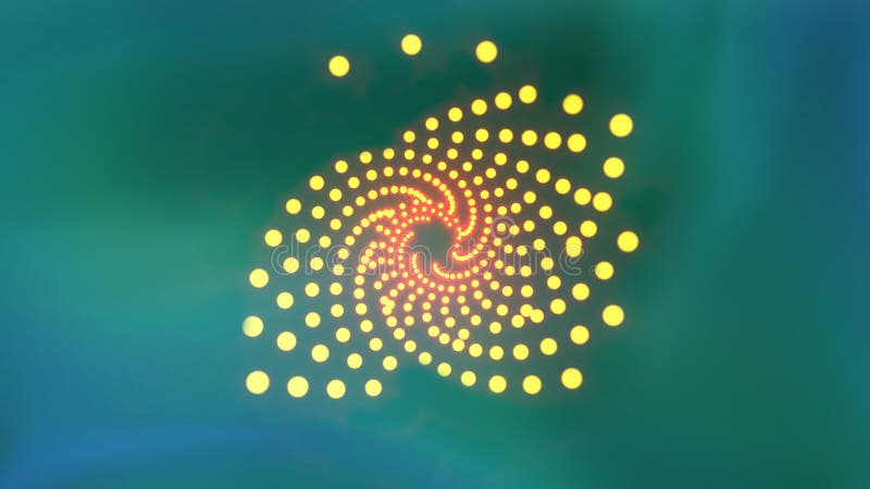 Illustration of Yellow Data Particles on the Blue Background Stock ...