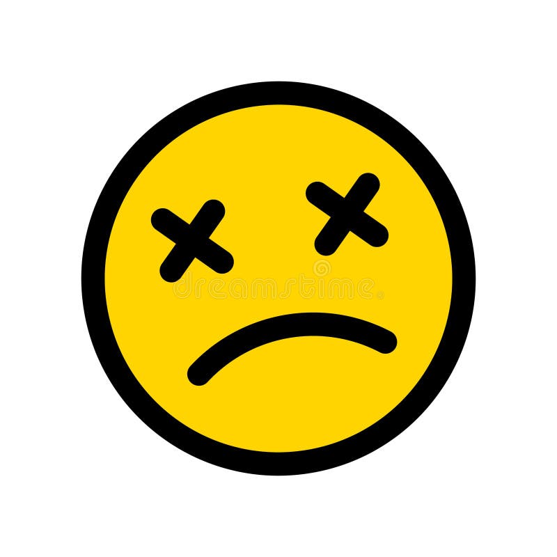 Illustration of the Yellow Dead Face. Vector. Stock Illustration ...