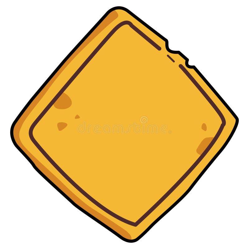 Illustration of a Yellow Empty Cartoon Diamond Sign Shape Stock ...