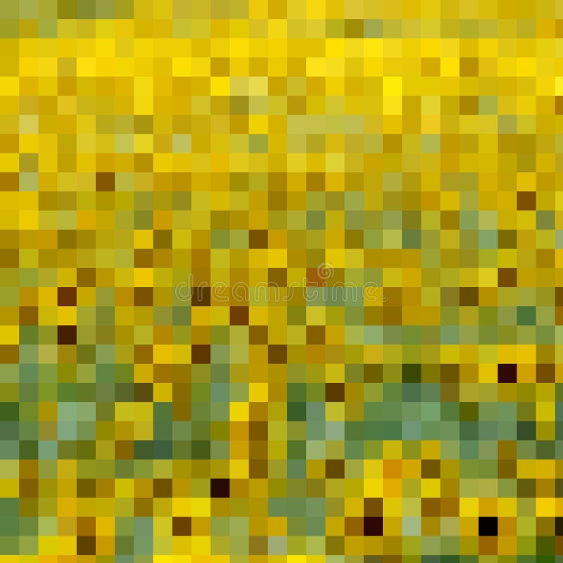 Illustration of Yellow, Green, and Brown Pixels Stock Illustration ...