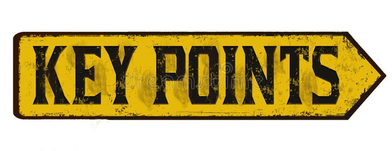 Illustration of a Yellow Key Points Sign Isolated on a White Background ...