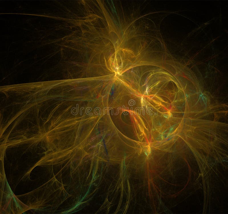 Illustration of Yellow Space Planet Star System, Color Graphics Stock ...