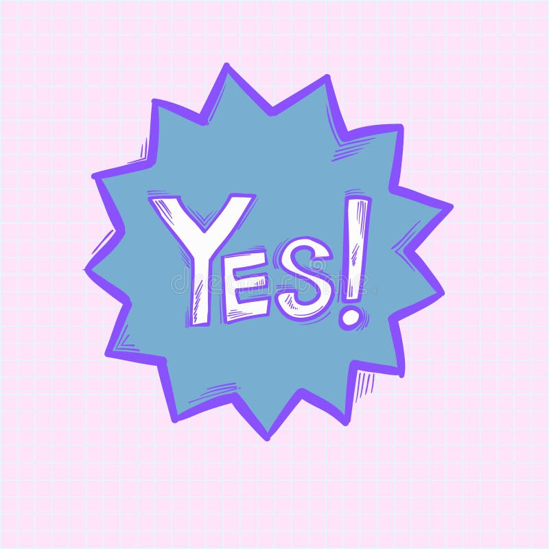 Illustration of Yes Word Isolated Stock Illustration - Illustration of ...