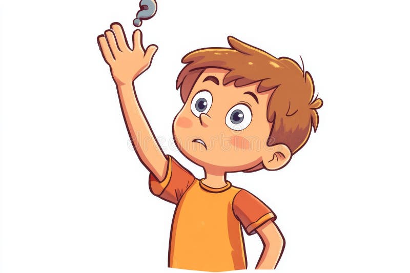 Curious Boy in Classroom Illustration Stock Illustration - Illustration ...