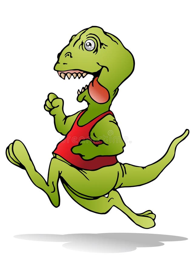 Dinosaur run fast stock illustration. Illustration of isolated - 30186366