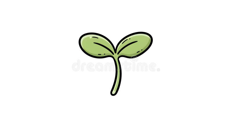 Illustration of Young Sprout Symbolizing Growth, Development and ...