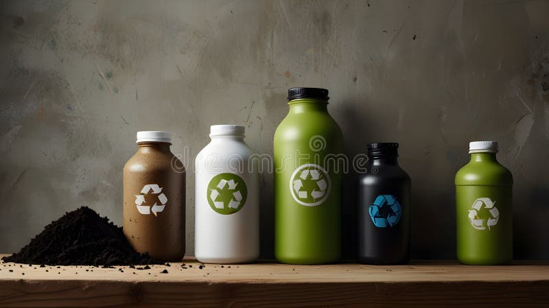 Illustration of a Zero Waste Concept with Icons Like Compost and ...