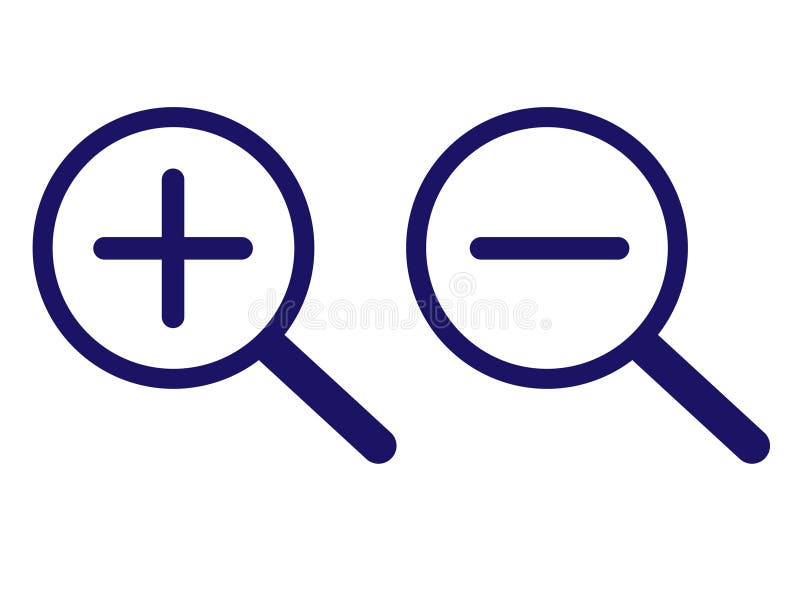 Zoom icon illustration stock illustration. Illustration of silhouette ...