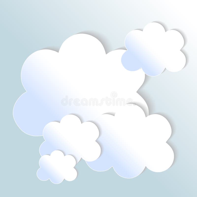 Illustrationmeddelanden I Form Av Moln Vektor Illustrationer ...