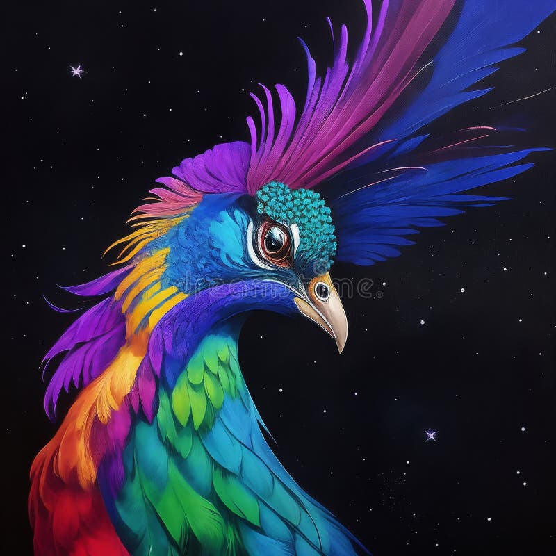 Illustrations of Abstract Art of Peacock Stock Vector - Illustration of ...