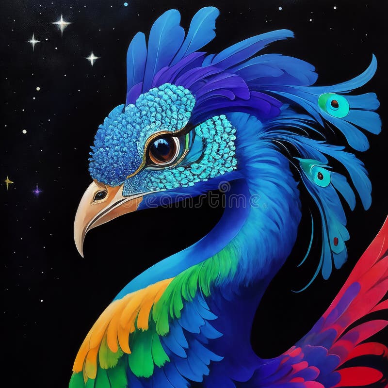 Illustrations of Abstract Art of Peacock Stock Illustration ...