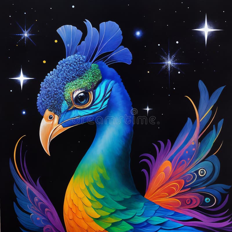 Illustrations of Abstract Art of Peacock Stock Illustration ...