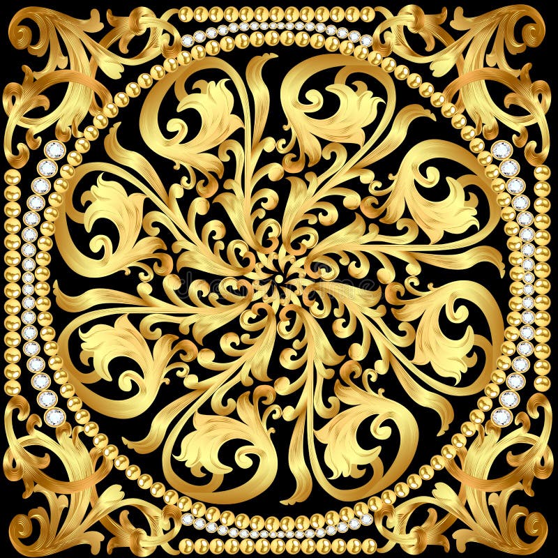 Patterns of Precious Stones. Postcard with Border Stock Vector ...