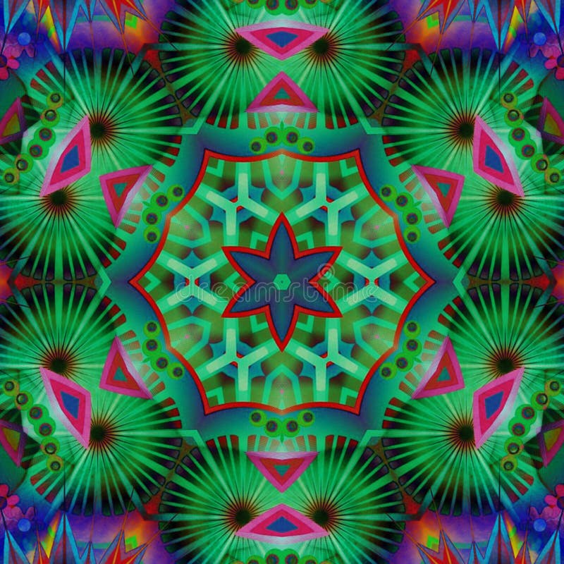 Symmetry. Abstract Digital Artwork. Symmetry and Mandala Art Stock ...