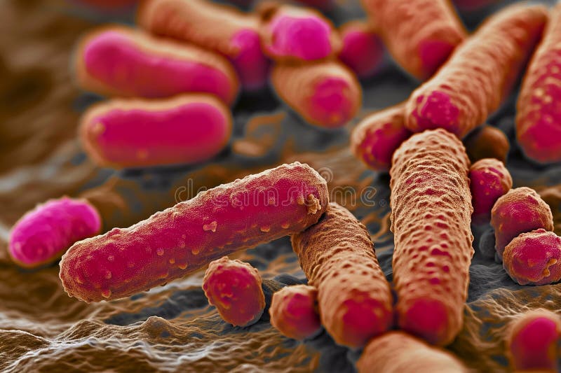 Illustrations of Bacteria Under the Microscope Stock Illustration ...