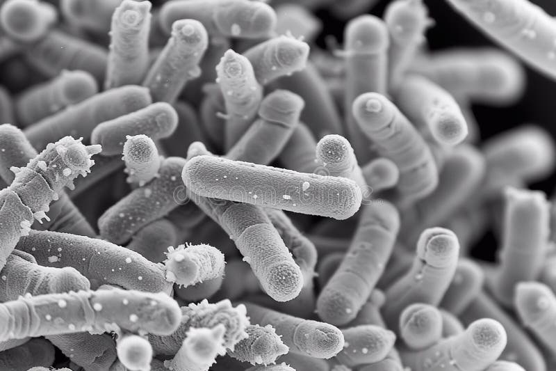 Illustrations of Bacteria Under the Microscope Stock Illustration ...