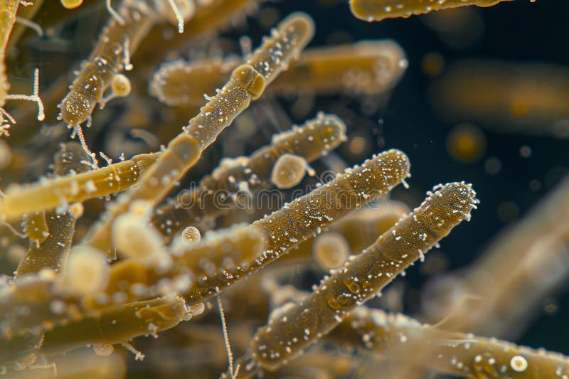 Illustrations of Bacteria Under the Microscope Stock Illustration ...