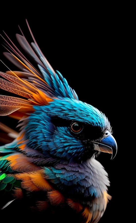 Colourful bird stock illustration. Illustration of portrait - 272009291