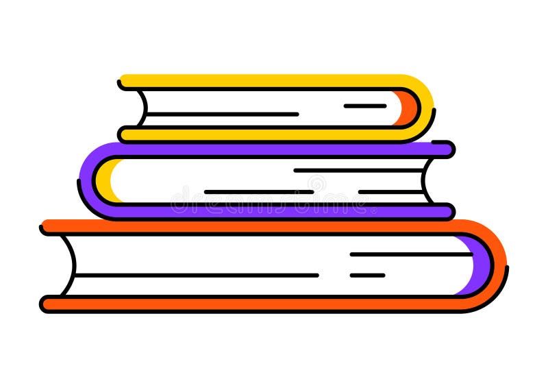 Illustrations of Books Stack. Image for Education and School Stock ...
