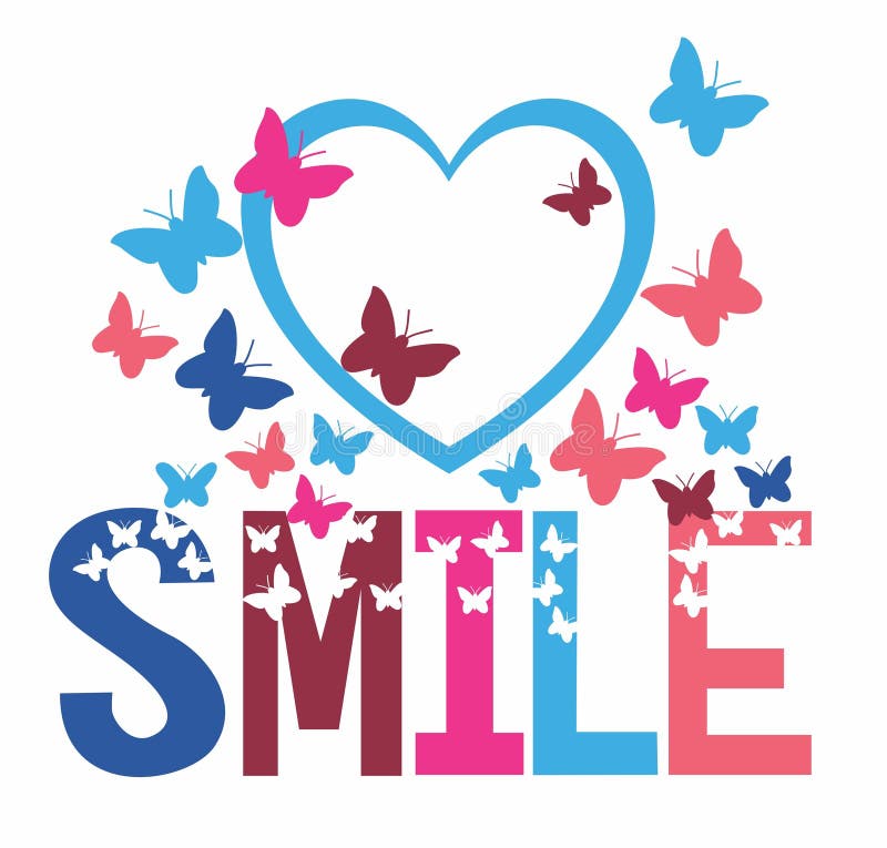 Butterfly with Smile Print Vector Art Stock Vector - Illustration of ...