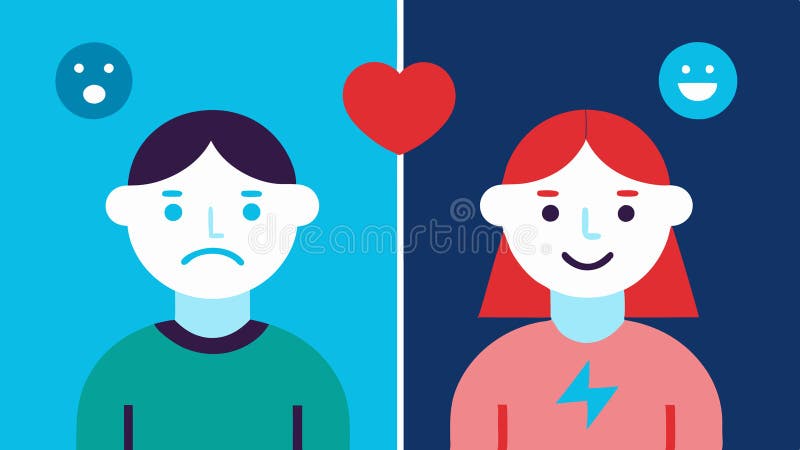 These Illustrations Can Visually Capture the Contrasts between Positive ...