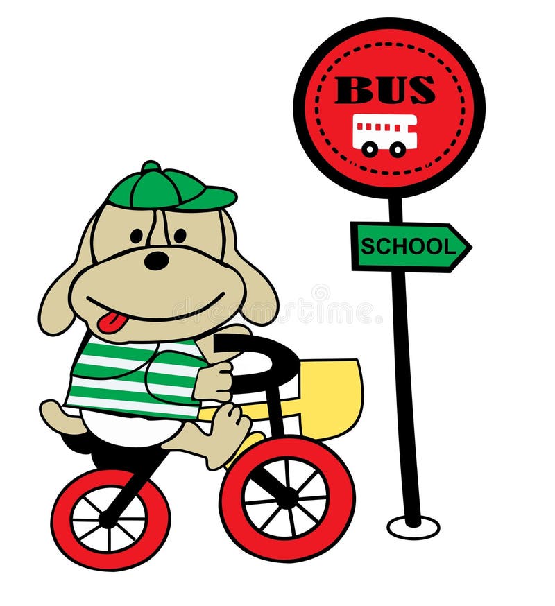 Cartoon Cycle Print Vector Art Stock Vector - Illustration of vector ...