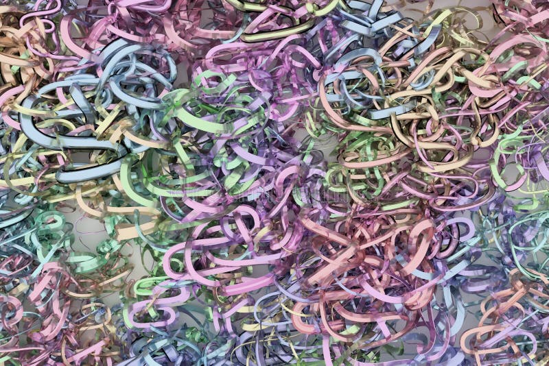 Illustrations of CGI Composition, Messy String, Geometric for Graphic ...