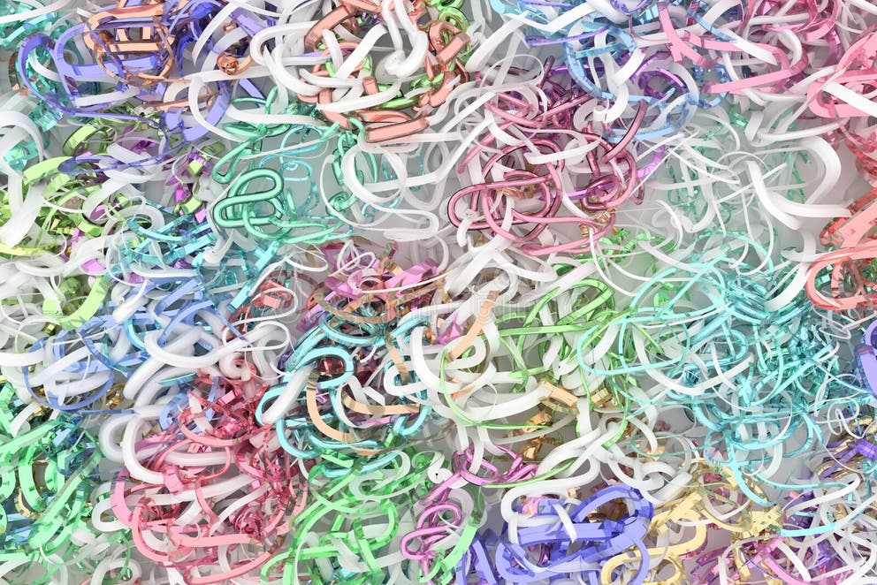 Illustrations of CGI Composition, Messy String, Geometric for Graphic ...