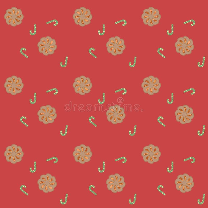 The Illustrations are in a Christmas Theme, Red Background, with ...